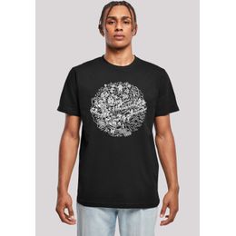 T-Shirt F4NT4STIC "Star Wars Christmas Death Star Todesstern", Herren, Gr. XXL, schwarz, Obermaterial: 100% Baumwolle, regular fit, Rundhals, ohne B&uuml;ndchen, Shirts T-Shirt, Herren,Premium Merch,Regular-Fit,Basic,Bedruckt