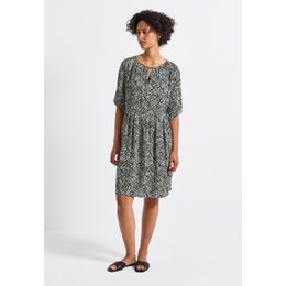 Tunikakleid Street One, Damen, Gr. 42, EURO-Gr&ouml;&szlig;en, gr&uuml;n (pine grove gr&uuml;n), Stoff, Obermaterial: 100% Viskose; Unterkleid: 100% Modal, bedruckt, normal knielang, Rundhals, B&uuml;ndchen, Kleider, knielang