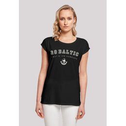 T-Shirt F4NT4STIC "Go Baltic Ostsee Knut & Jan Hamburg", Damen, Gr. M, schwarz, Obermaterial: 100% Baumwolle, regular fit, Rundhals, ohne B&uuml;ndchen, Shirts T-Shirt, Print