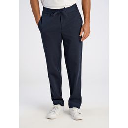 Stoffhose LINDBERGH "LINDBERGH Stoffhose", Herren, Gr. L, blau (navy mix), Obermaterial: 75% Polyester, 22% Viskose, 3% Elasthan, relaxed fit, Hosen Stoffhose