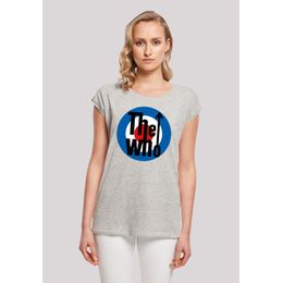 T-Shirt F4NT4STIC "The Who Target Classic", Damen, Gr. 4XL, grau (erdgrau), Obermaterial: 100% Baumwolle, regular fit, Rundhals, ohne Bündchen, Shirts, Premium Qualität