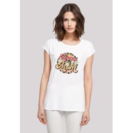 T-Shirt F4NT4STIC "Mothers Day Floral Design Happy Mom", Damen, Gr. 4XL, wei&szlig;, Obermaterial: 100% Baumwolle, regular fit, Rundhals, ohne B&uuml;ndchen, Shirts T-Shirt, Premium Qualit&auml;t