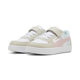 Sneaker Puma "Caven 2.0 Block Sneakers Kinder", Kinder, Gr. 27,5, weiß (desert dust mauve mist weiß beige pink), Obermaterial: Synthetik, Textil; Futter: Textil; Innensohle: Textil; Laufsohle: Gummi, Schuhe