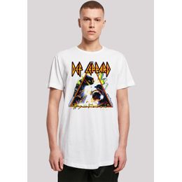T-Shirt F4NT4STIC "Def Leppard Hysteria", Damen, Gr. L, wei&szlig;, Obermaterial: 100% Baumwolle, regular fit, Rundhals, ohne B&uuml;ndchen, Shirts T-Shirt, Premium Qualit&auml;t