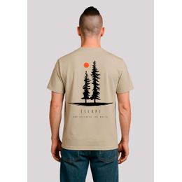 T-Shirt F4NT4STIC "Escape Discover the World Pinetree", Herren, Gr. L, sand, Obermaterial: 100% Baumwolle, regular fit, Rundhals, ohne Bündchen, Shirts, Discover the World
