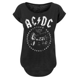 T-Shirt F4NT4STIC "ACDC We Salute You Cannon", Damen, Gr. L, schwarz, Obermaterial: 100% Baumwolle, regular fit, Rundhals, ohne B&uuml;ndchen, Shirts T-Shirt, Print
