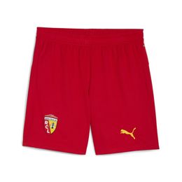 Sporthose Puma "RC Lens 25/26 Shorts Herren", Herren, Gr. XL, Normalgr&ouml;&szlig;en, gelb (rot pel&eacute; gelb), Obermaterial: 100% Polyester, unifarben, regular fit, Hosen Sporthose