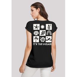 T-Shirt F4NT4STIC "Its Tan O Clock", Damen, Gr. 4XL, schwarz, Obermaterial: 100% Baumwolle, regular fit, Rundhals, ohne B&uuml;ndchen, Shirts T-Shirt, Premium Qualit&auml;t