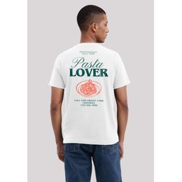 T-Shirt F4NT4STIC "Pasta Lover", Damen, Gr. L, wei&szlig;, Obermaterial: 100% Baumwolle, regular fit, Rundhals, ohne B&uuml;ndchen, Shirts T-Shirt, Premium Qualit&auml;t