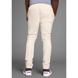 Leinenhose DELMAO, Herren, Gr. L, N-Gr, beige (sand), Web, Obermaterial: 55% Leinen, 45% Baumwolle, Leinenoptik, bequem lang, Hosen, Leinenhose mit Kordelzug