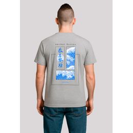 T-Shirt F4NT4STIC "Shibui Series Japan Streetstyle", Herren, Gr. XS, grau (grau melange), Obermaterial: 100% Baumwolle, regular fit, Rundhals, ohne B&uuml;ndchen, Shirts T-Shirt, Japan Streetwear Styles