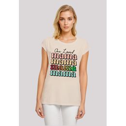 T-Shirt F4NT4STIC "Mothers Day Mama Typography Leopard Print Pastel", Damen, Gr. 4XL, wei&szlig; (sandwei&szlig;), Obermaterial: 100% Baumwolle, regular fit, Rundhals, ohne B&uuml;ndchen, Shirts T-Shirt, Premium Qualit&auml;t