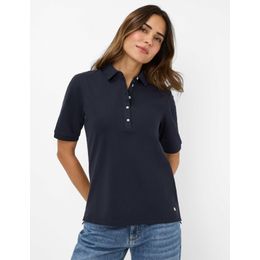 Poloshirt Brax "Style CLEO", Damen, Gr. 42, blau (navy), 97% Baumwolle, 3% Elasthan, Shirts
