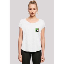 T-Shirt F4NT4STIC "Looney Tunes Marvin The Martian Face Faux Pocket", Damen, Gr. L, wei&szlig;, Obermaterial: 100% Baumwolle, regular fit, Rundhals, ohne B&uuml;ndchen, Shirts T-Shirt, Print