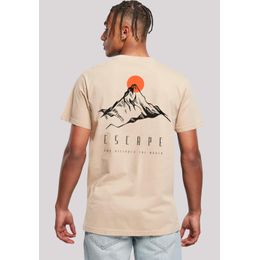 F4NT4STIC Damen T-Shirt "Escape Discover the World Mountain"sand, Gr. XS, Obermaterial: 100% Baumwolle, Shirts, Premium Qualität, ESCAPE Collection