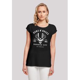 T-Shirt F4NT4STIC "Guns 'n' Roses Whiskey Label Rock Band", Damen, Gr. 4XL, schwarz, Obermaterial: 100% Baumwolle, regular fit, Rundhals, ohne B&uuml;ndchen, Shirts T-Shirt, Premium Qualit&auml;t