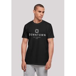 T-Shirt F4NT4STIC "Downtown LA TEE UNISEX", Herren, Gr. L, schwarz, Obermaterial: 100% Baumwolle, regular fit, Rundhals, ohne Bündchen, Shirts, Print