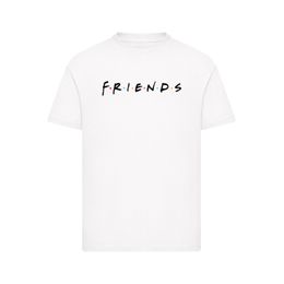 T-Shirt F4NT4STIC "Friends Logo", Mädchen, Gr. 122/128, weiß, Obermaterial: 100% Baumwolle, regular fit, Rundhals, ohne Bündchen, Shirts, Official Merch