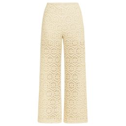 NORR Damen Strickhose "NORR trousers Crochet"off, wei&szlig;, Gr. 40, Obermaterial: 100% Baumwolle, Hosen