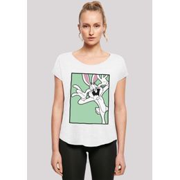 T-Shirt F4NT4STIC "Looney Tunes Bugs Bunny Funny Face", Damen, Gr. S, wei&szlig;, Obermaterial: 100% Baumwolle, regular fit, Rundhals, ohne B&uuml;ndchen, Shirts T-Shirt, Print