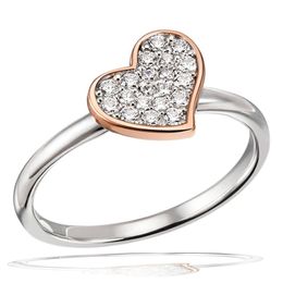 Silberring Goldmaid Gr. 18, rosa (ro&szlig;&eacute;goldfarben), Fingerringe, Damen, 18, Silber 925 (Sterlingsilber), Silberring