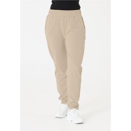 ENDURANCE ATHLECIA Sweathose ATHLECIA "Jillnana", Damen, Gr. 42, EURO-Gr&ouml;&szlig;en, braun (hellbraun), 51% Polyester, 44% Modal, 5% Elasthan, unifarben, lang, Hosen Sweathose, mit recyceltem Polyester