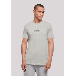 T-Shirt F4NT4STIC "Happy People Only Good Vibes", Herren, Gr. L, grau (erdgrau), Obermaterial: 100% Baumwolle, regular fit, Rundhals, ohne Bündchen, Shirts, Print
