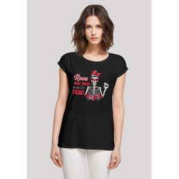 T-Shirt F4NT4STIC "Anti Valentinstag Roses are red", Damen, Gr. 4XL, schwarz, Obermaterial: 100% Baumwolle, regular fit, Rundhals, ohne B&uuml;ndchen, Shirts T-Shirt, Premium Qualit&auml;t