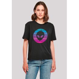 T-Shirt F4NT4STIC "Alien Kopf", Damen, Gr. L, schwarz, Obermaterial: 100% Baumwolle, oversize, Rundhals, ohne B&uuml;ndchen, Shirts T-Shirt, Premium Qualit&auml;t
