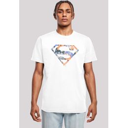 T-Shirt F4NT4STIC "T-Shirt DC Comics Superman Floral Logo Superheld", Herren, Gr. L, weiß, Obermaterial: 100% Baumwolle, regular fit, Rundhals, ohne Bündchen, Shirts, Herren,Premium Merch,Regular-Fit,Basic,Bedruckt