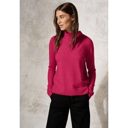 Strickpullover Cecil, Damen, Gr. XL (44), rot (barberry rot melange), Web, 37% Baumwolle, 34% Polyacryl, 26% Polyester, 3% Elasthan, unifarben, normal normal, Rundhals, Bündchen, Pullover, im soften Baumwoll-Mix