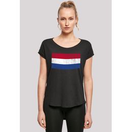 F4NT4STIC Damen T-Shirt "Netherlands NIederlande Holland Flagge distressed"schwarz, Gr. L, Obermaterial: 100% Baumwolle, Shirts, Print