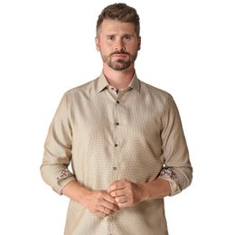 Businesshemd Venti "Venti Businesshemd uni", Herren, Gr. 42, Normalgr&ouml;&szlig;en, beige, 100% Baumwolle, unifarben, schmal, Hemden