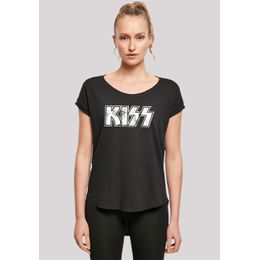 T-Shirt F4NT4STIC "Kiss Rock Band Vintage Logo", Damen, Gr. L, schwarz, Obermaterial: 100% Baumwolle, regular fit, Rundhals, ohne Bündchen, Shirts, Premium Qualität, Musik, By Rock Off
