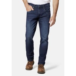 5-Pocket-Jeans HERO by John Medoox "Baxter Denim Relaxed Fit", Herren, Gr. 36, Länge 30, blau (dunkelblau tint), Denim/Jeans, 96% Baumwolle, 2% Polyester, 2% Elasthan, straight fit lang, Jeans, Relaxed Fit Casual Clean Wash Denim Jeans für Herren