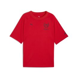T-Shirt Puma "F1 75yrs Relaxed T-Shirt Herren", Jungen, Gr. L, pop rot, Obermaterial: 100% Baumwolle. Rippe: 71% Baumwolle, 29% Polyester, clean, regular fit, Rundhals, Shirts T-Shirt