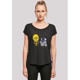 T-Shirt F4NT4STIC "Star Wars Resistance Droids Chest Print", Damen, Gr. L, schwarz, Obermaterial: 100% Baumwolle, regular fit, Rundhals, ohne B&uuml;ndchen, Shirts T-Shirt, Print