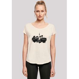 T-Shirt F4NT4STIC "Cities Collection - Berlin skyline", Damen, Gr. L, beige (sandwei&szlig;), Obermaterial: 100% Baumwolle, regular fit, Rundhals, ohne B&uuml;ndchen, Shirts T-Shirt, Print