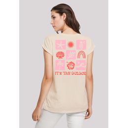 T-Shirt F4NT4STIC "Its Tan O Clock", Damen, Gr. 4XL, wei&szlig; (sandwei&szlig;), Obermaterial: 100% Baumwolle, regular fit, Rundhals, ohne B&uuml;ndchen, Shirts T-Shirt, Premium Qualit&auml;t