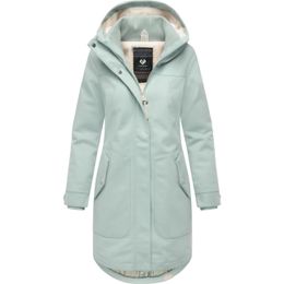 Wintermantel Ragwear "Jannisa Coat", Damen, Gr. L (40), mint, Obermaterial: 100% Polyester, Innenfutter: 100% Polyester, Wattierung: 100% Polyester, tailliert ca. Mitte Oberschenkel, hoch geschlossener Ausschnitt, Ärmel ohne Ärmelschlitz Rippstrickbündchen mit Druckknopf, Mäntel, Klassischer Damen Kurzmantel mit Kapuze, Topseller
