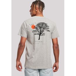 T-Shirt F4NT4STIC "Escape Discover the World Tree Birds", Herren, Gr. L, erdgrau, Obermaterial: 100% Baumwolle, regular fit, Rundhals, ohne Bündchen, Shirts, Premium Qualität, ESCAPE Collection