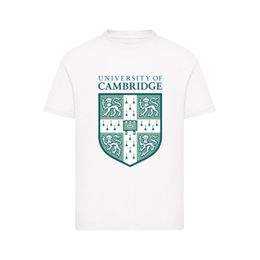 T-Shirt F4NT4STIC "University Of Cambridge Shield", Mädchen, Gr. 122/128, weiß, Obermaterial: 100% Baumwolle, regular fit, Rundhals, ohne Bündchen, Shirts, Official Merch
