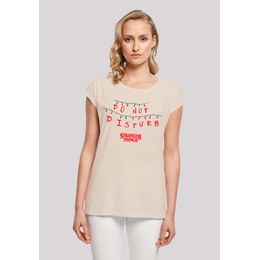 T-Shirt F4NT4STIC "Stranger Things Do Not Disturb", Damen, Gr. 4XL, wei&szlig; (sandwei&szlig;), Obermaterial: 100% Baumwolle, regular fit, Rundhals, ohne B&uuml;ndchen, Shirts T-Shirt, Premium Qualit&auml;t