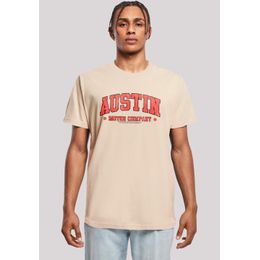 T-Shirt F4NT4STIC "British Motor Heritage Austin Motor Company", Herren, Gr. L, sand, Obermaterial: 100% Baumwolle, regular fit, Rundhals, ohne Bündchen, Shirts, Premium Qualität