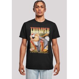 T-Shirt F4NT4STIC "Disney Bambi Klopfer", Herren, Gr. 4XL, schwarz, Obermaterial: 100% Baumwolle, regular fit, Rundhals, ohne B&uuml;ndchen, Shirts T-Shirt, Herren,Premium Merch,Regular-Fit,Basic,Bedruckt