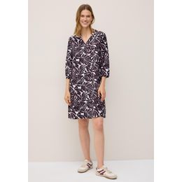 Sommerkleid Cecil, Damen, Gr. XS (36), US-Gr&ouml;&szlig;en, rot (mulberry rot), Stoff, 88% Viskose, 12% Polyamid, unifarben, comfort fit knieumspielend, V-Ausschnitt, Manschette, Kleider Sommerkleid, knielang