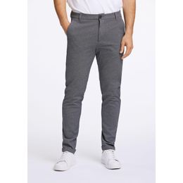 Stoffhose LINDBERGH "LINDBERGH Stoffhose", Herren, Gr. M, grau (grau mix), Obermaterial: 75% Polyester, 22% Viskose, 3% Elasthan, slim fit, Hosen