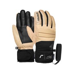 Skihandschuhe Reusch "Warrior R-TEX XT Junior", M&auml;dchen, Gr. 6,5, beige, 80% Polyester, 20% Polyurethan, unifarben, Handschuhe, mit wasserdichter, atmungsaktiver Funktion