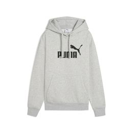 Puma Damen Hoodie "Essentials No. 1 Logo Comfort Hoodie Damen"light gray heather, Gr. XS, Obermaterial: 66% Baumwolle, 34% Polyester; Kapuzenfutter: