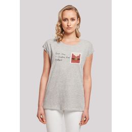 T-Shirt F4NT4STIC "Santa Letter Weihnachten", Damen, Gr. 4XL, grau (erdgrau), Obermaterial: 100% Baumwolle, regular fit, Rundhals, ohne Bündchen, Shirts, Print